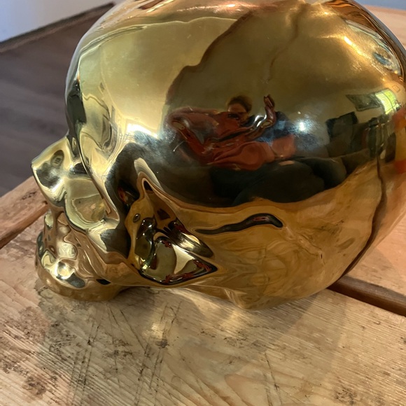 Accents | Gold Ceramic Skull Head | Poshmark